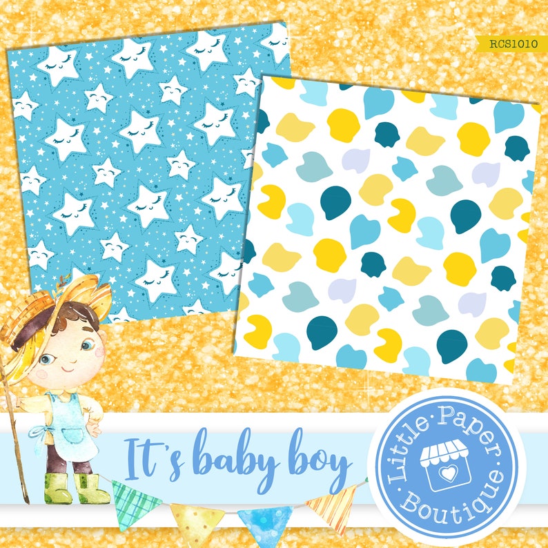 Cloud Digital Paper Baby Blue Clouds Digital Papers Moon - Etsy