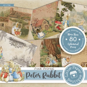 Peter Rabbit by Beatrix Potter Digital Junk Journal Kit (FULL KIT) With ...