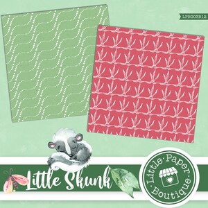 Green Digital Paper Pack Polka Dots Stripes Background - Etsy