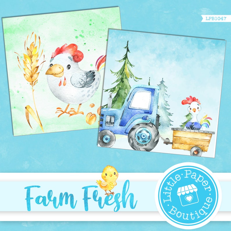 Farm Digital Paper Farm Animal Digital Paper Animal Digital | Etsy