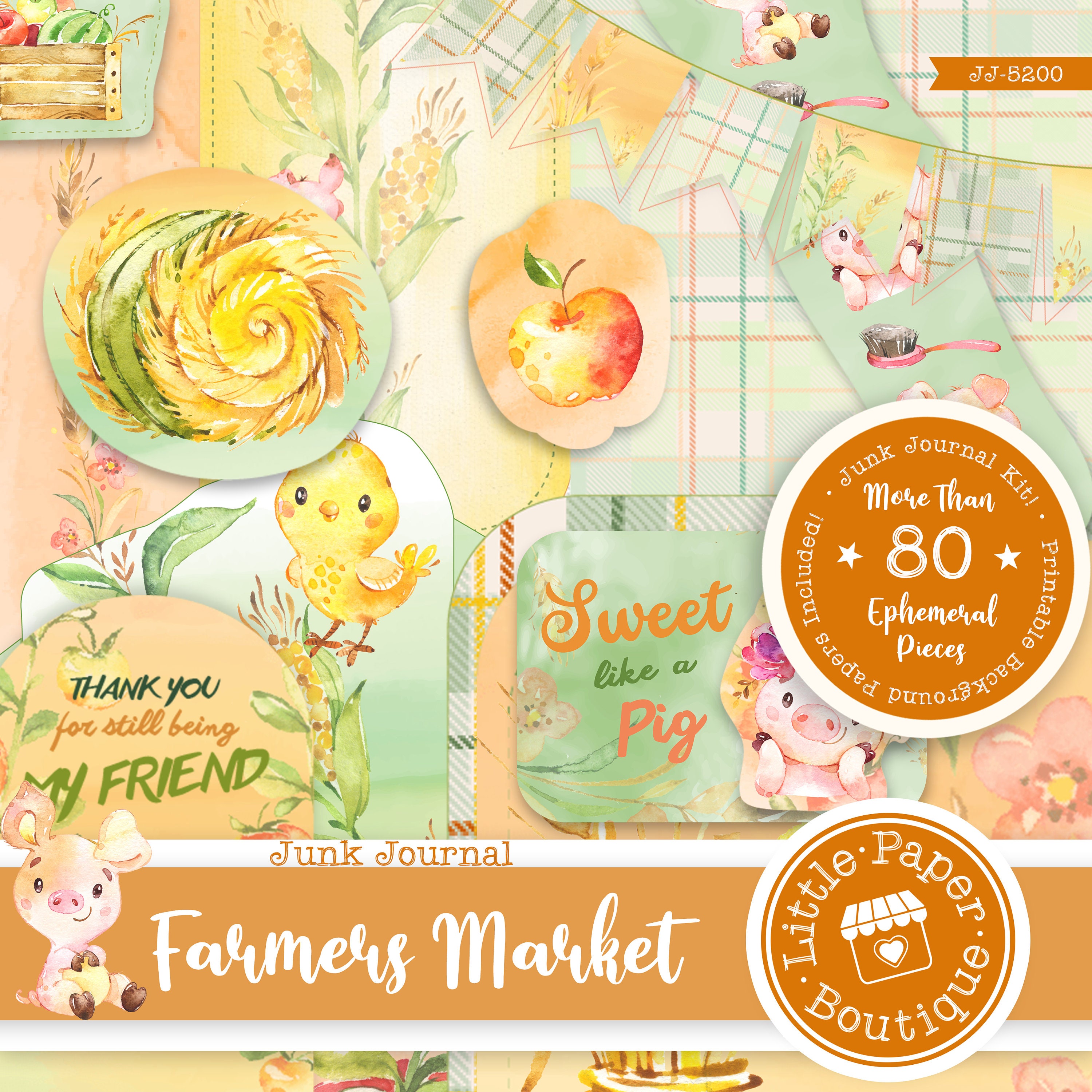 Farm Animals Barn Junk Journal Kit FULL KIT Farmer's - Etsy