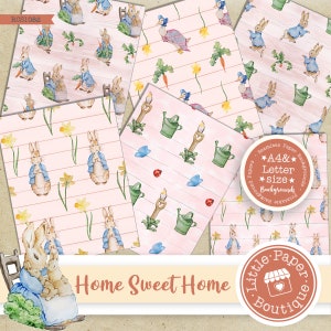 SEAMLESS Peter Rabbit by Beatrix Potter Digital Backgrounds A4 & Letter ...