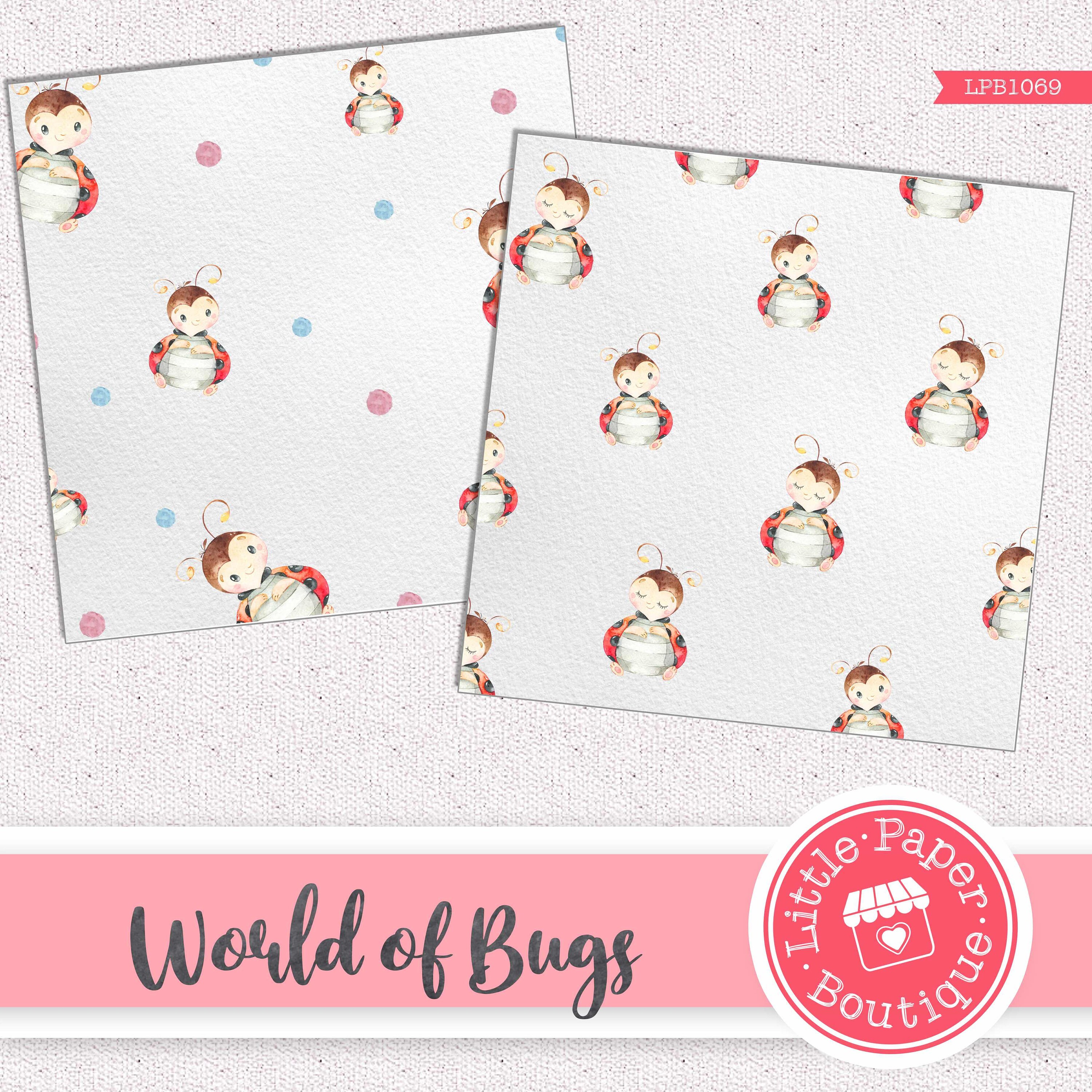 Ladybug Digital Paper Sweet Ladybug Scrapbook Papers | Etsy