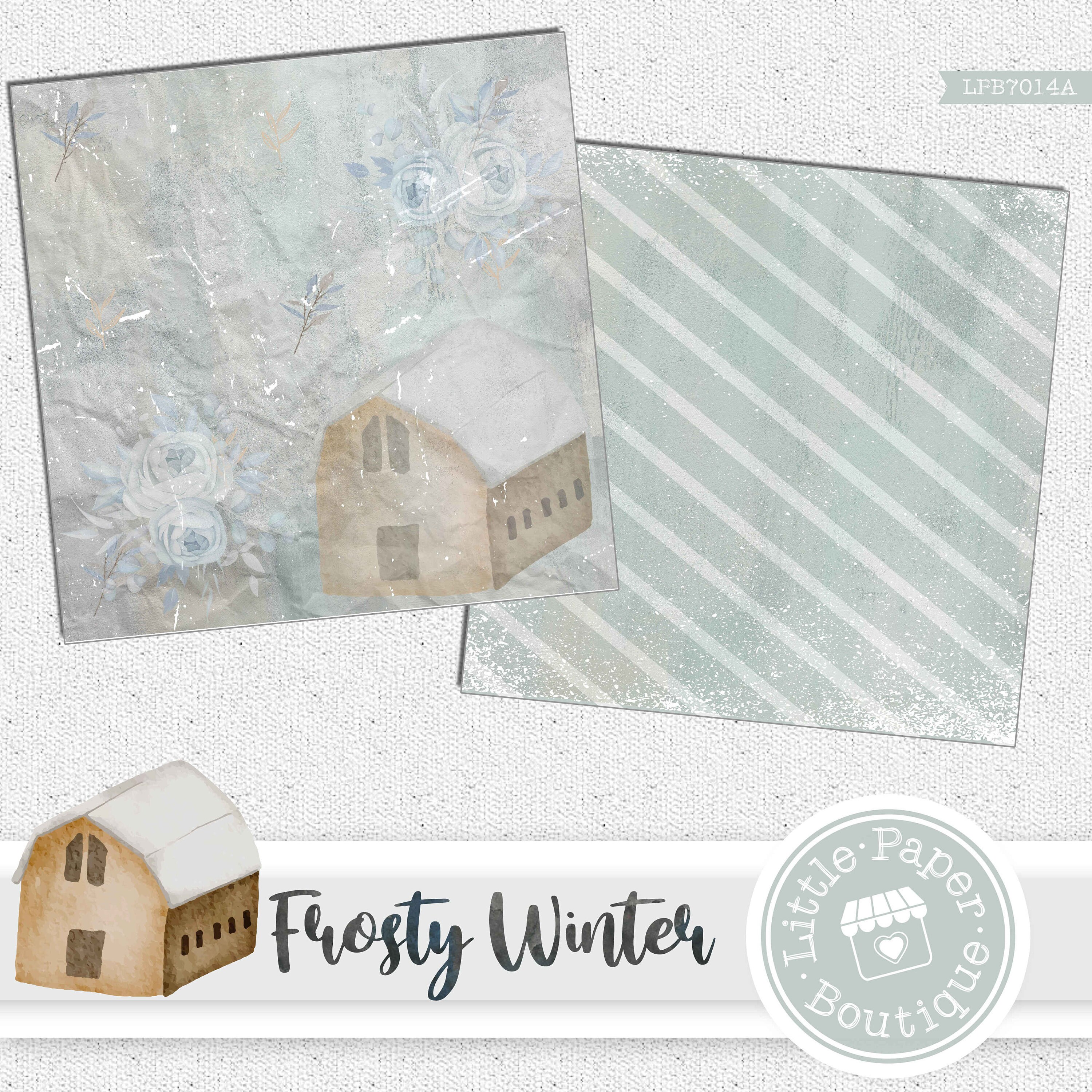 Frozen Digital Paper, Ice Digital Paper, Winter, Ice Background ...