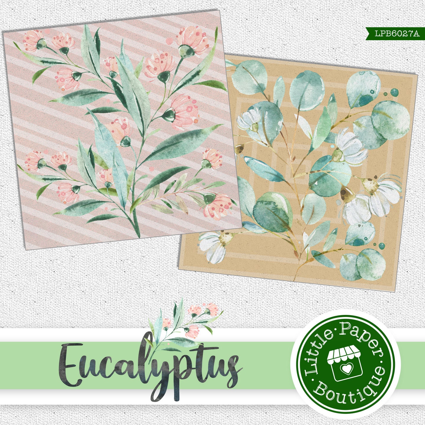 Watercolor Eucalyptus Digital Paper Seamless Eucalyptus - Etsy