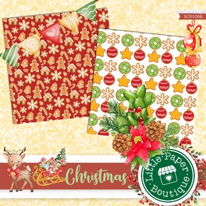 SEAMLESS Vintage Christmas Backgrounds Art Digital Paper. Vintage Xmas ...