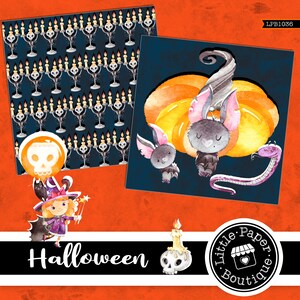 Halloween Background,bat Digital Paper,skull Digital Paper,gothic ...