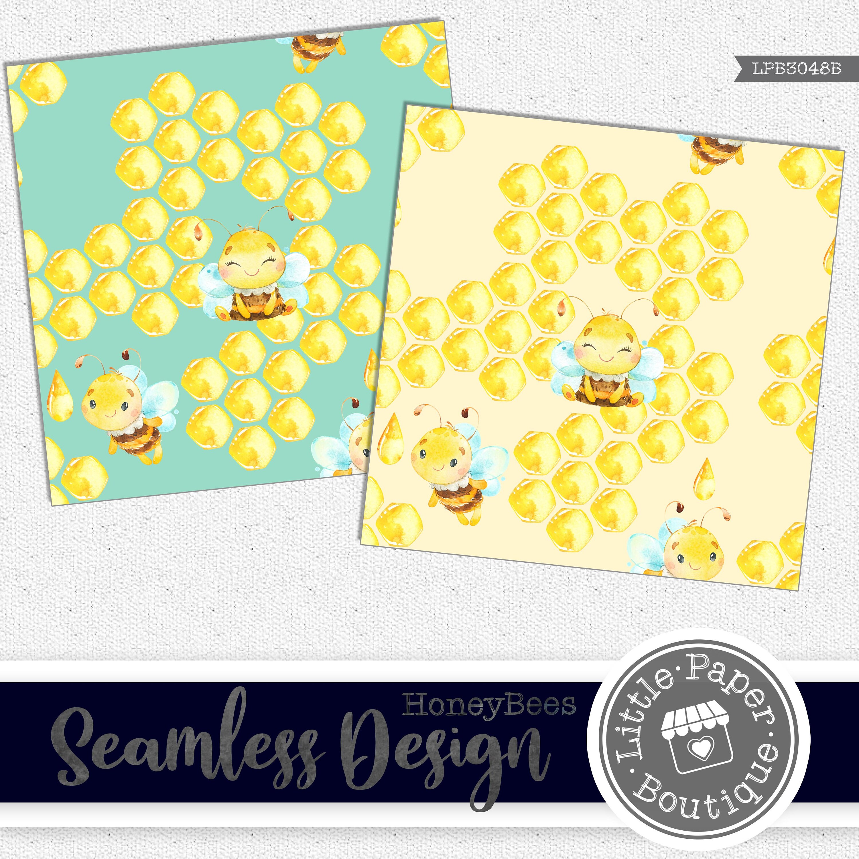 Bumble Bee Digital Papers Honeybee Digital Patterns Bee | Etsy