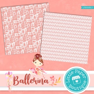 Ballerina Scrapbook Paper, Ballet Scrapbooking Paper, Ballet Digital ...