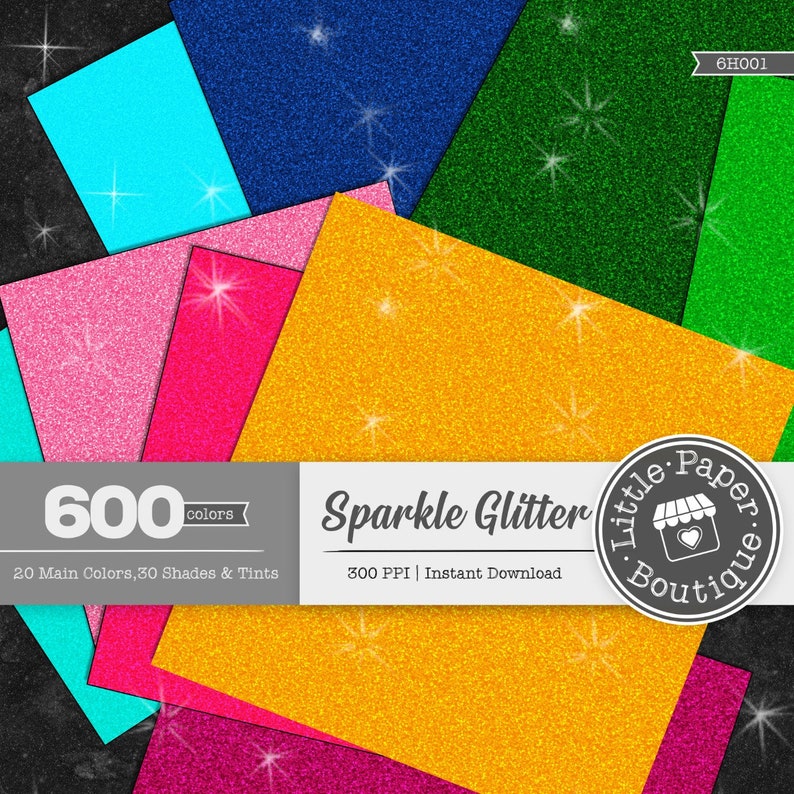 600pcs Glitter Background Digital Paper Pack for Commercial - Etsy