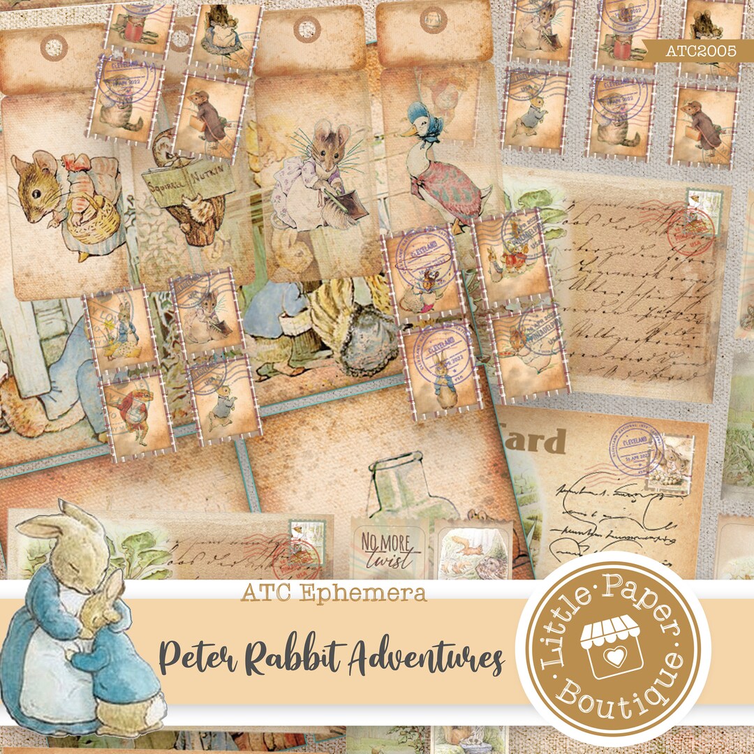 Peter Rabbit Junk Journal ATC , Printable, Autumn, Thanksgiving ...