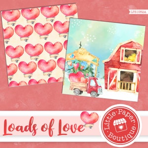 Watercolor Sweet Valentine Digital Paper Pack, Romantic, Hand Painted ...