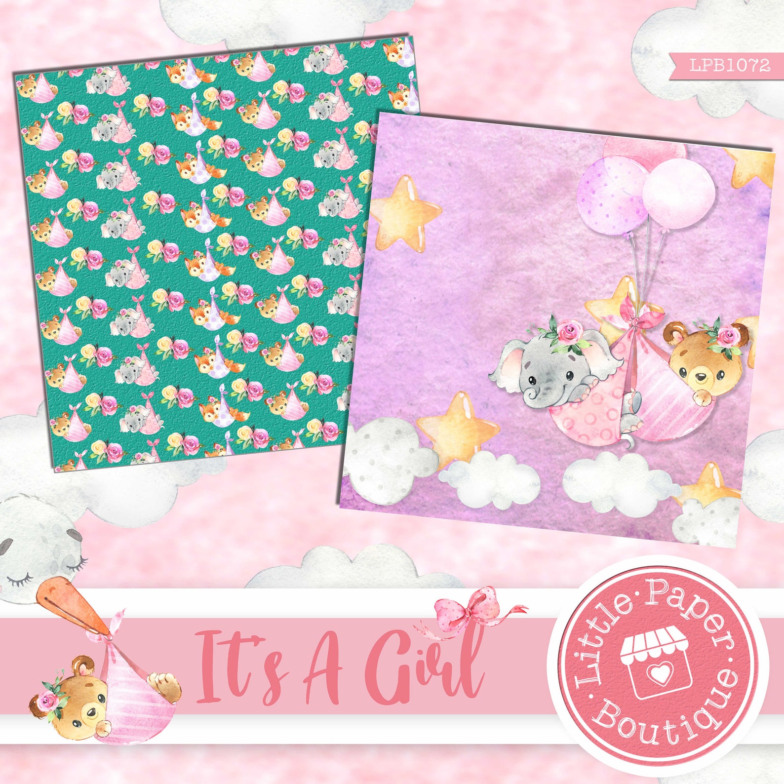 Nursery Digital Papers Baby Papers Newborn Papers Nursery | Etsy