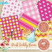 Seamless Pink Teddy Bear Digital Papers, Teddy Bear Clipart, Girl Baby ...