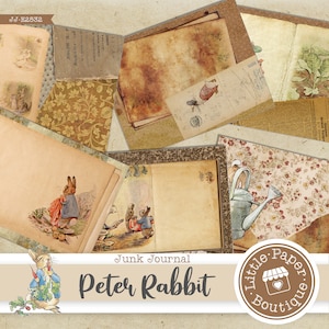 Peter Rabbit by Beatrix Potter Digital Junk Journal Kit (FULL KIT) With ...