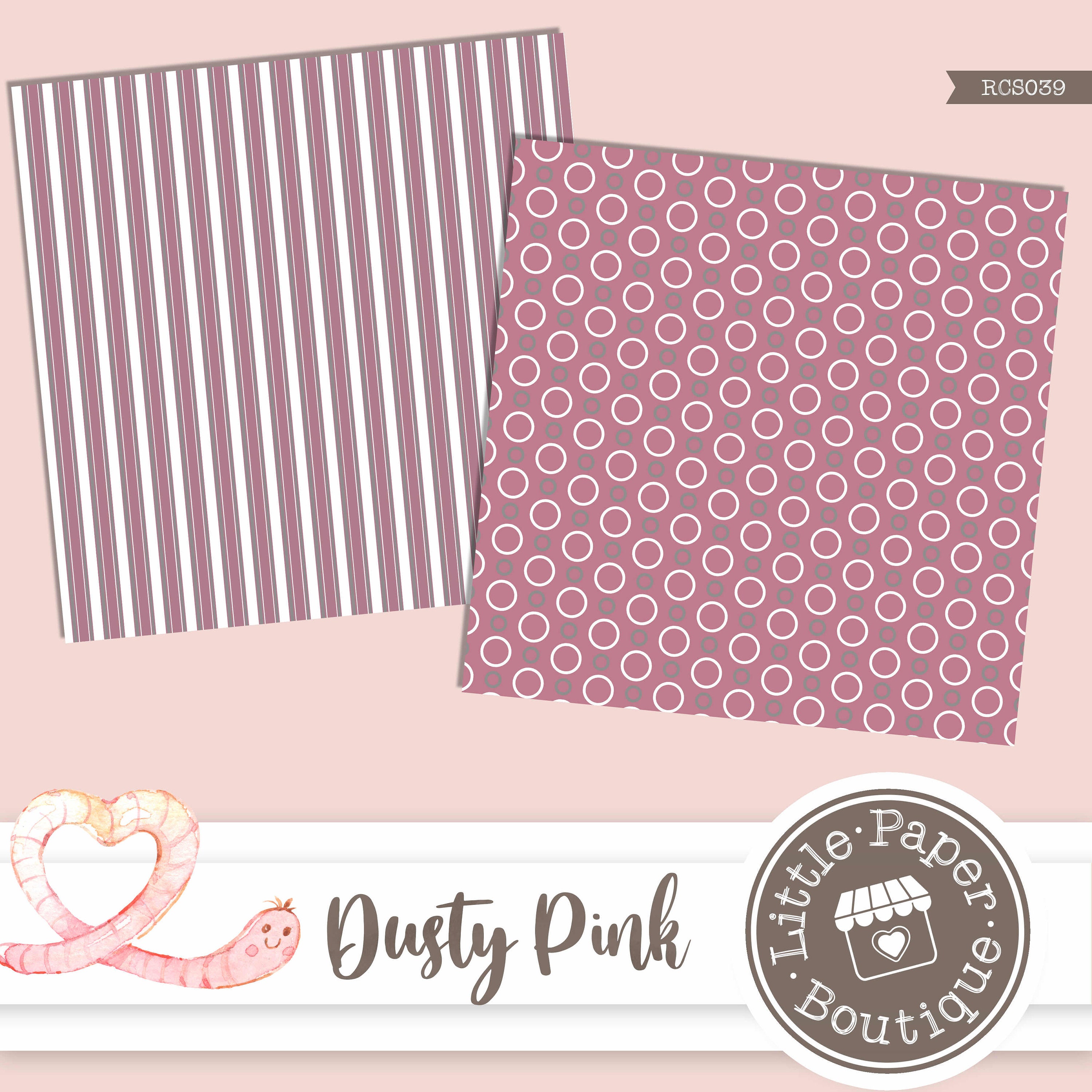 Cute Pink Digital Paper Set Rainbow Patterned Paper Polka - Etsy