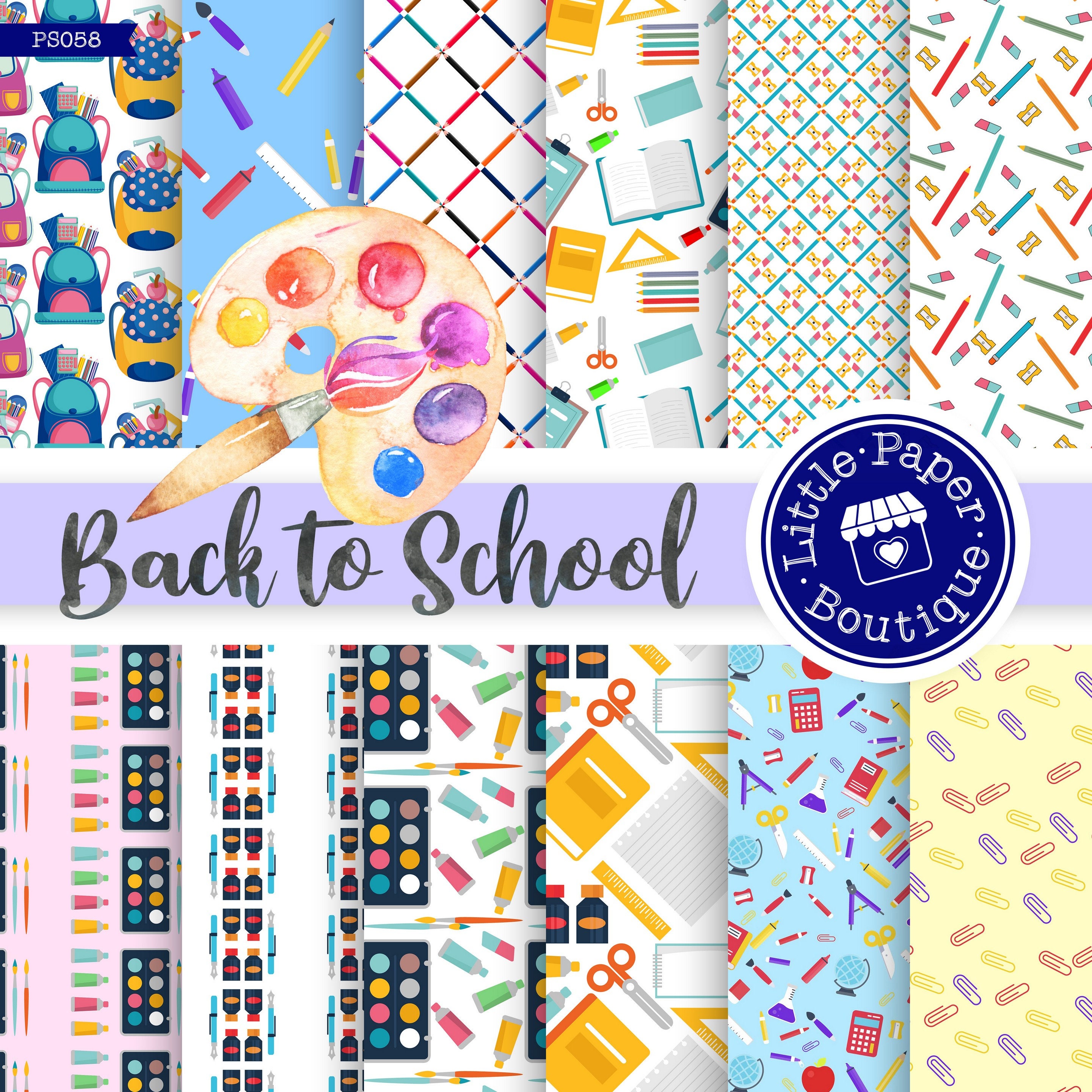 School Rules Paper Pack Back to School Digital Paper Teacher - Etsy