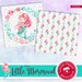 The Little Mermaid, Mermaid Digital Papers, Ariel Paper, Princess ...