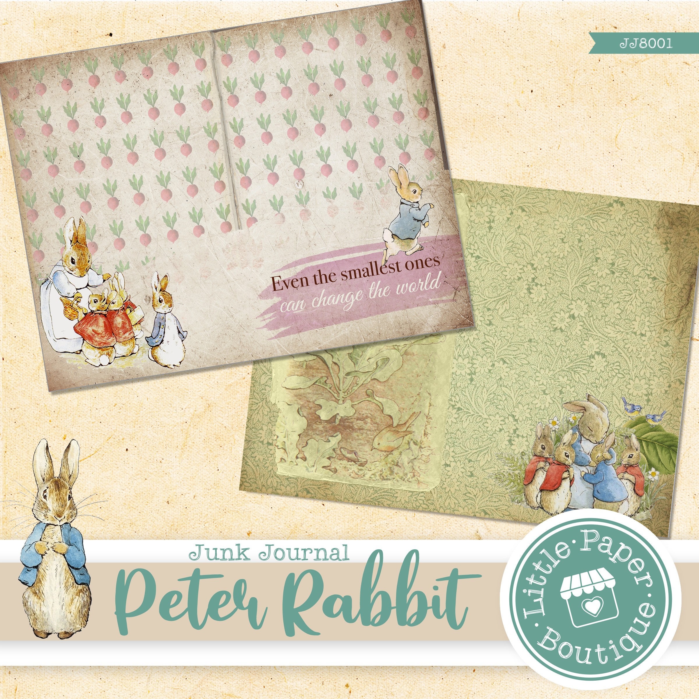 Peter Rabbit by Beatrix Potter Digital Junk Journal Clipart - Etsy