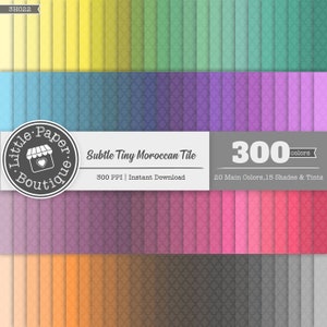 300 Tinted Moroccan Digital Paper 100 Rainbow Colors Classic Moroccan ...