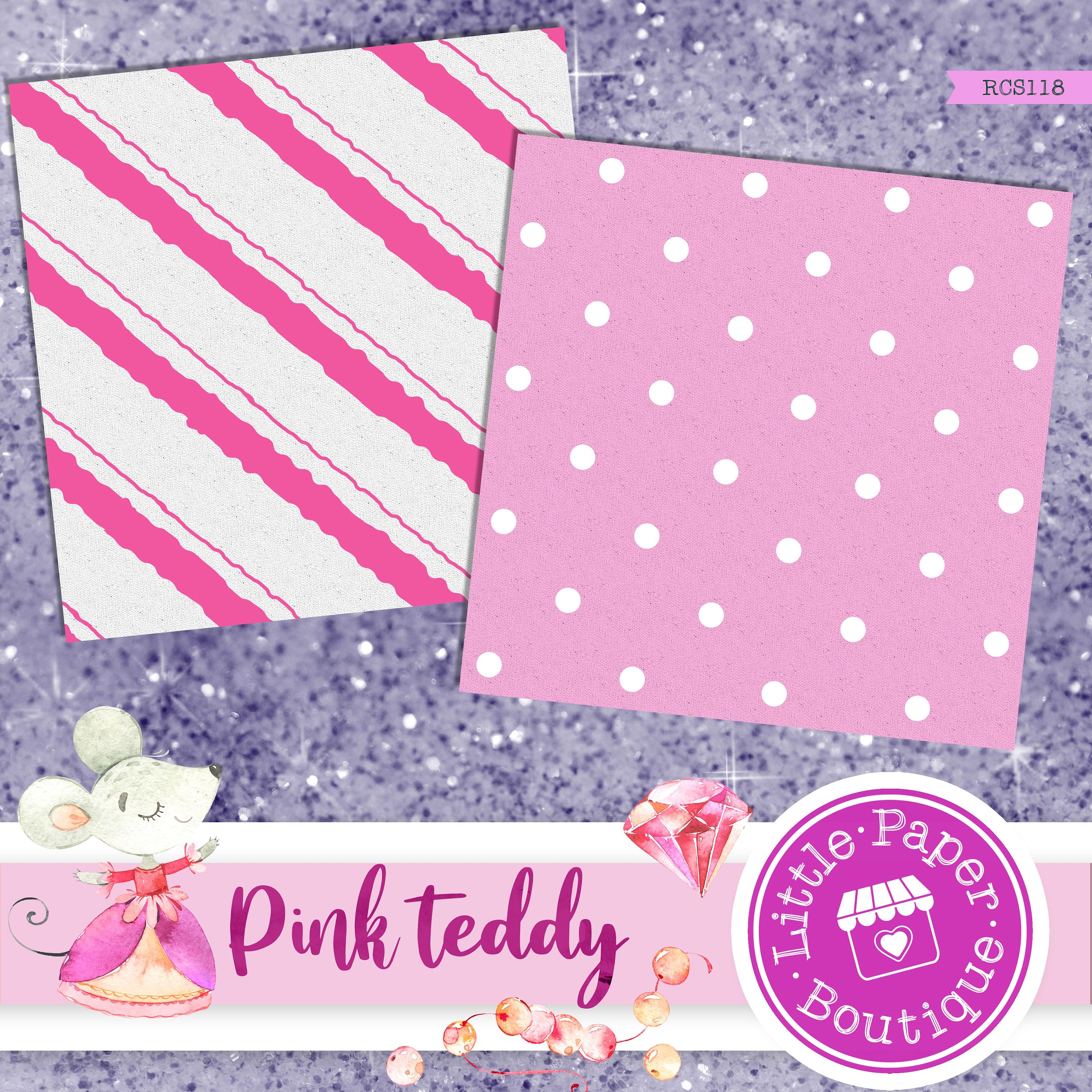 Pink and Purple Printable Digital Papers With Stripes | Etsy