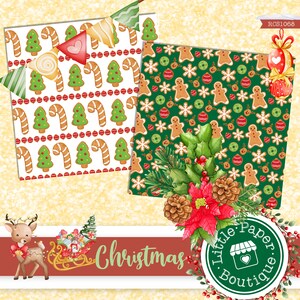 SEAMLESS Vintage Christmas Backgrounds Art Digital Paper. Vintage Xmas ...