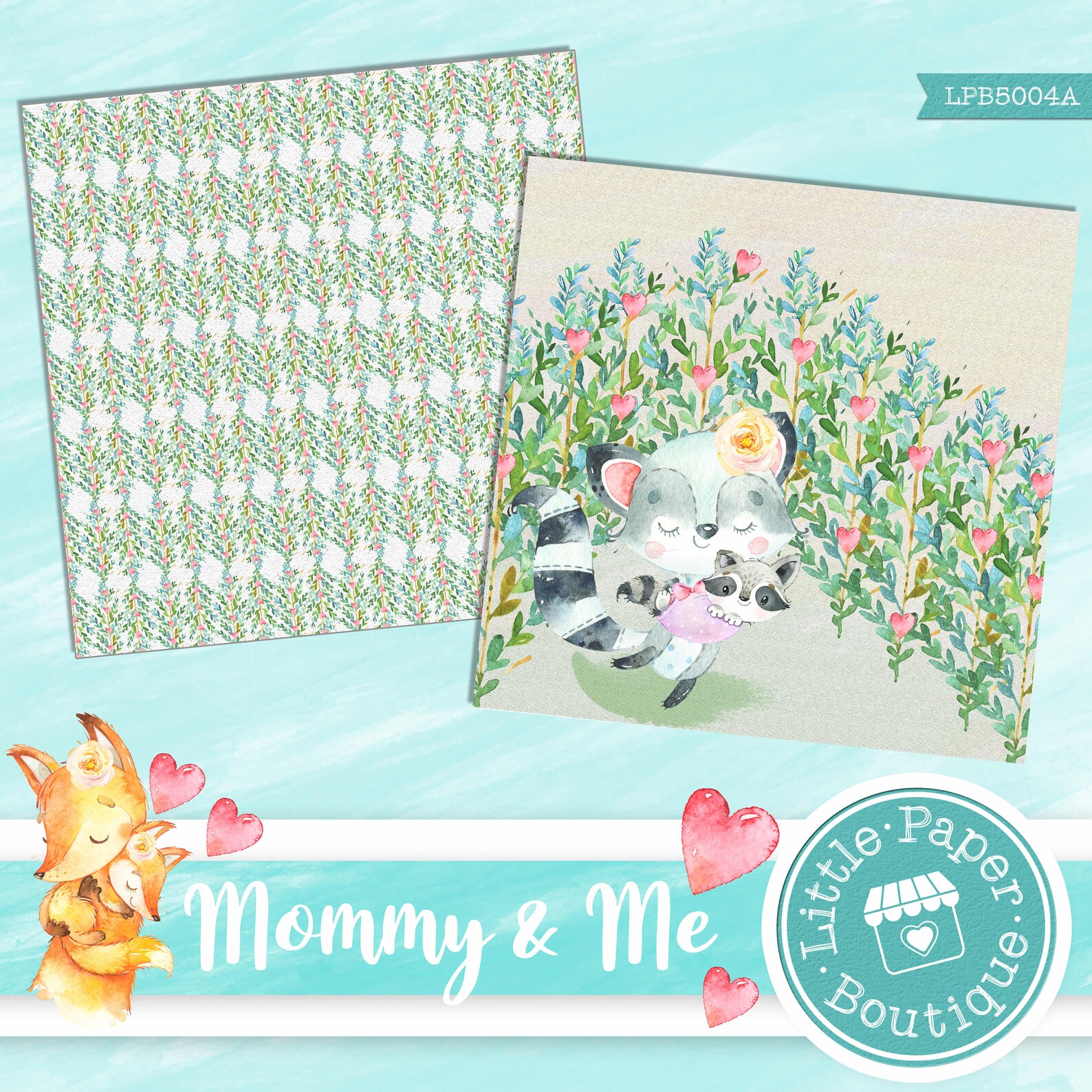 Baby Girl Digital Paper Mother and Baby Mommy and Me Digital - Etsy