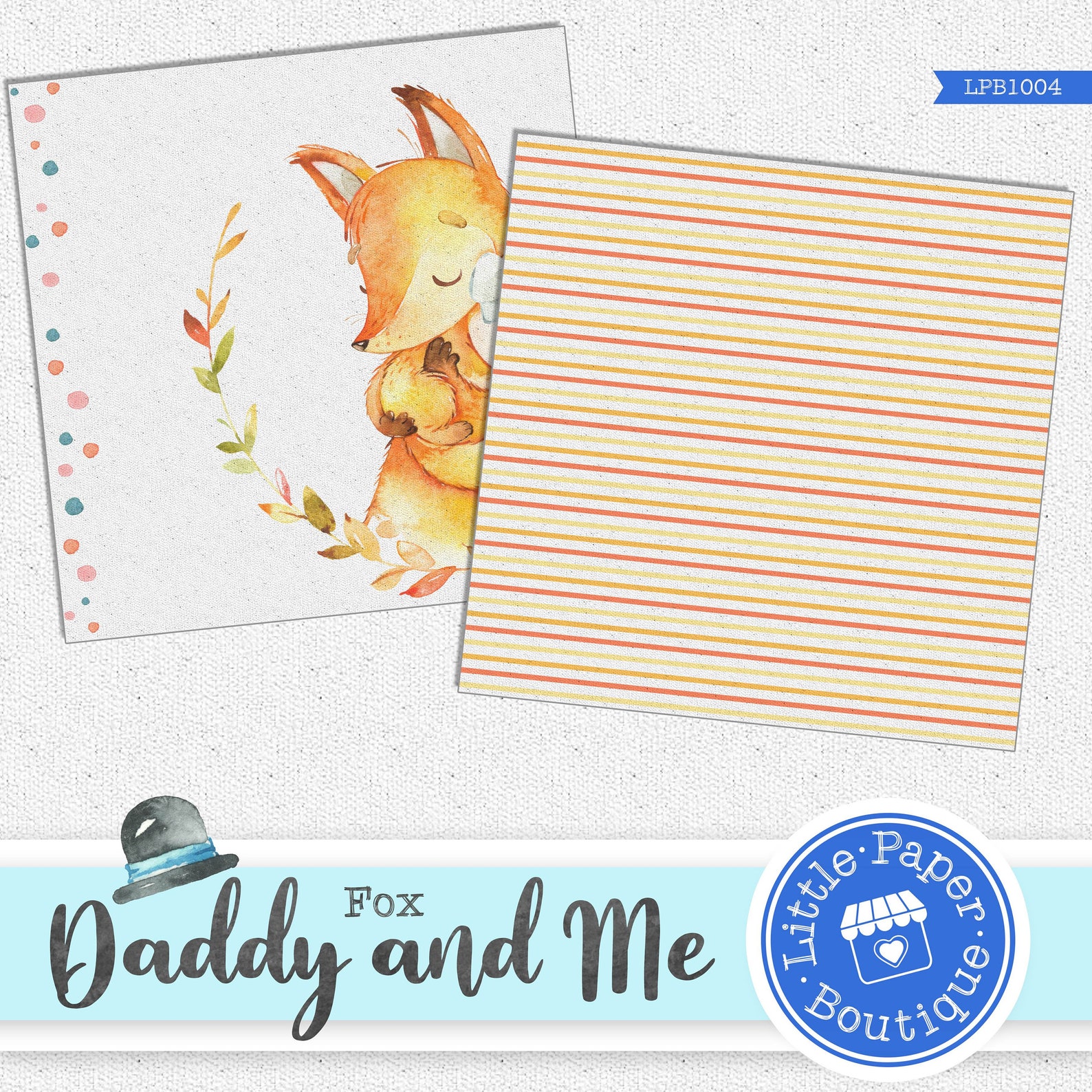 Red Foxes Digital Papers Pack Forest Animals Party - Etsy