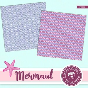 The Little Mermaid Digital Paper, Princess Ariel Scrapbook Papers ...