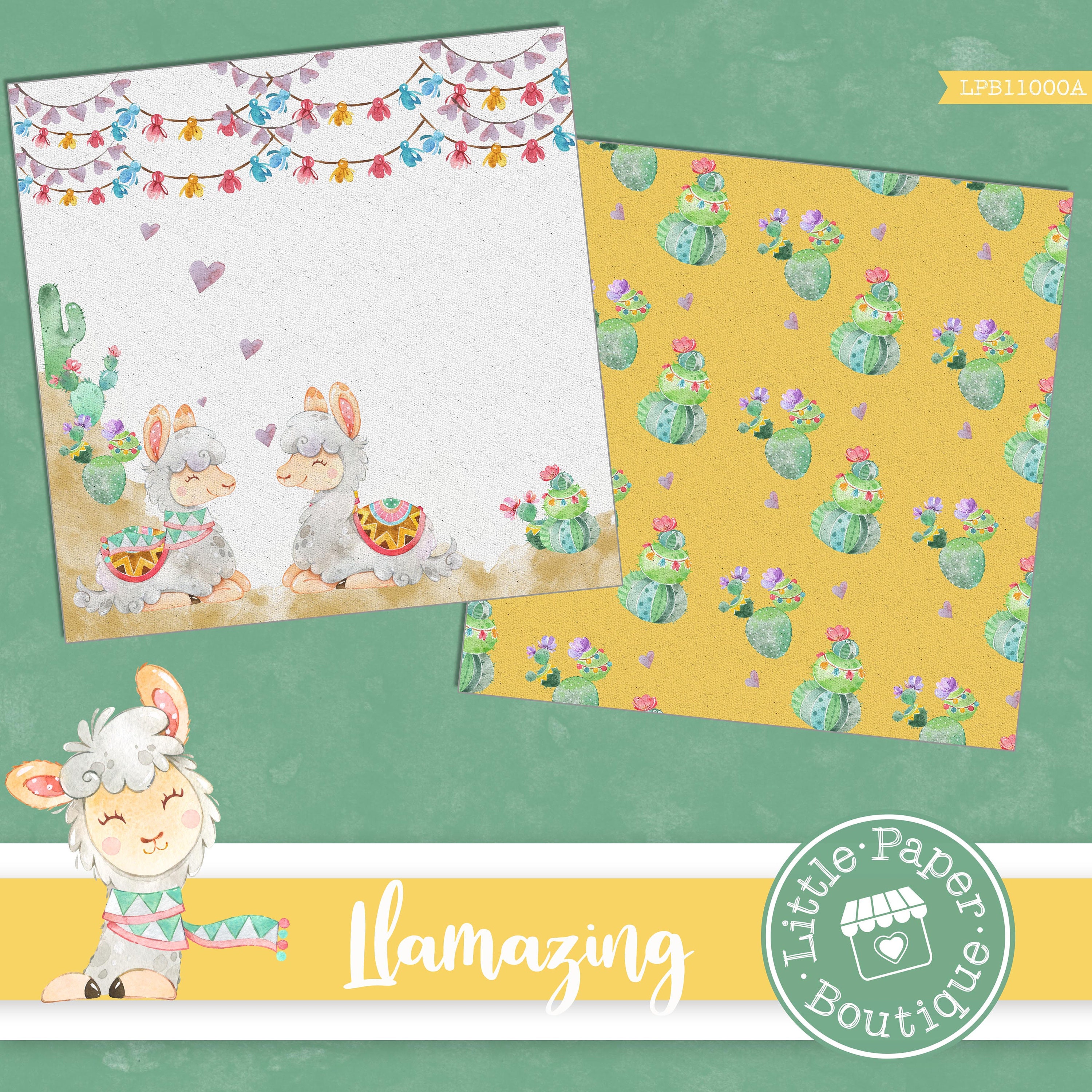 Llama Clipart Llama Digital Paper Llama Scrapbook Papers - Etsy