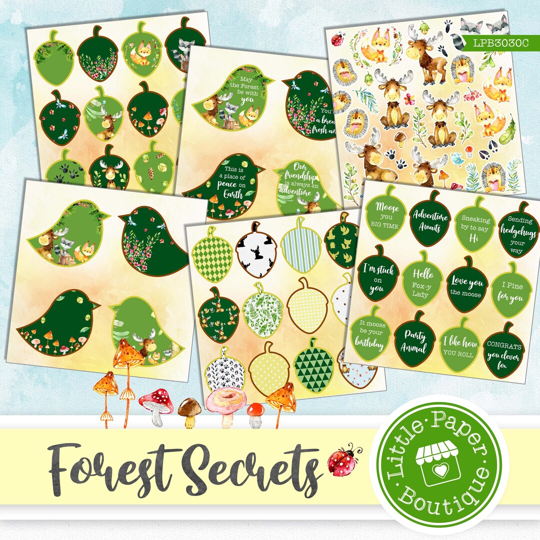 Forest Animals Digital Papers, Foxes Digital Papers, Digital Papers ...