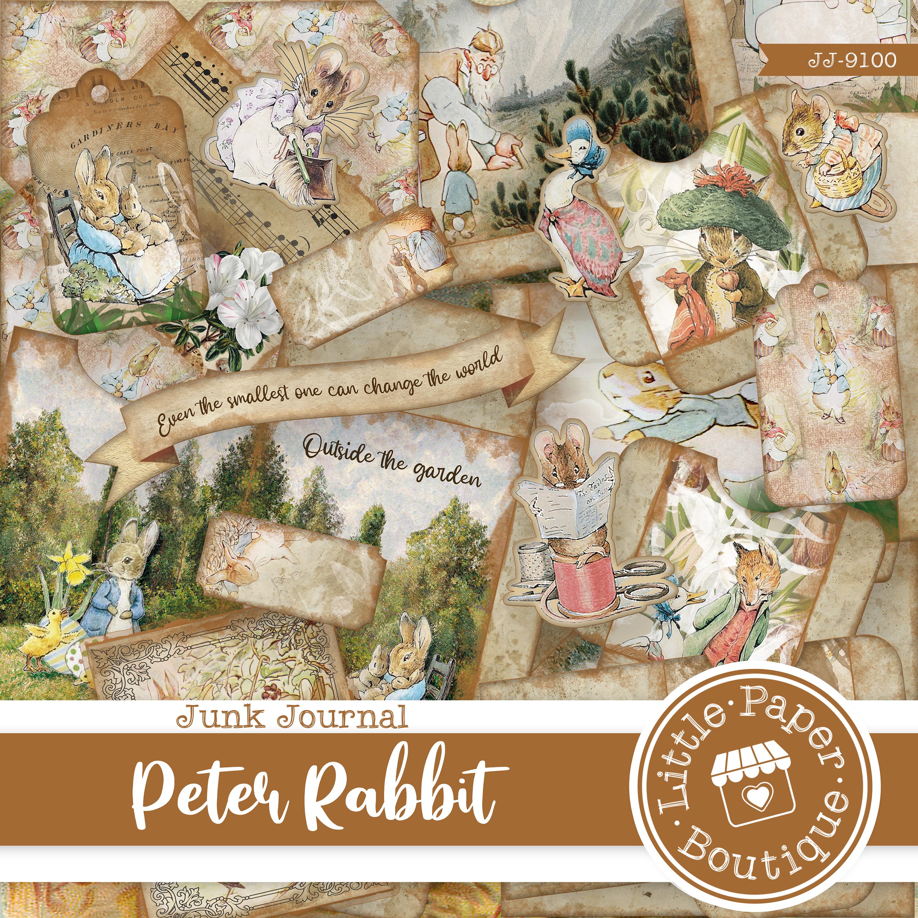 Peter Rabbit by Beatrix Potter Digital Junk Journal Kit (FULL KIT) With ...