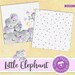 Purple Elephant Digital Paper Baby Elephant Digital Paper - Etsy
