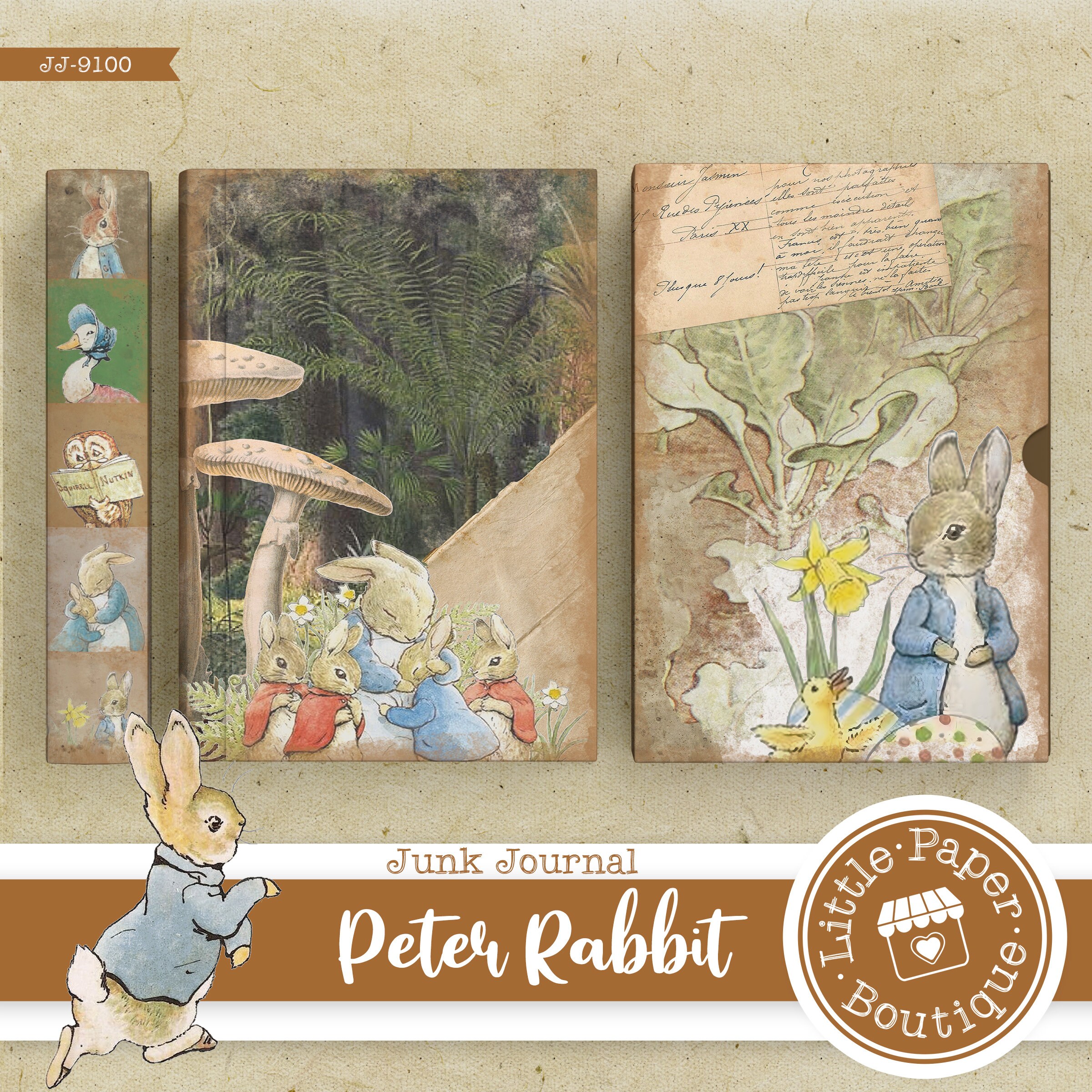Peter Rabbit by Beatrix Potter Digital Junk Journal Kit (FULL KIT) With ...