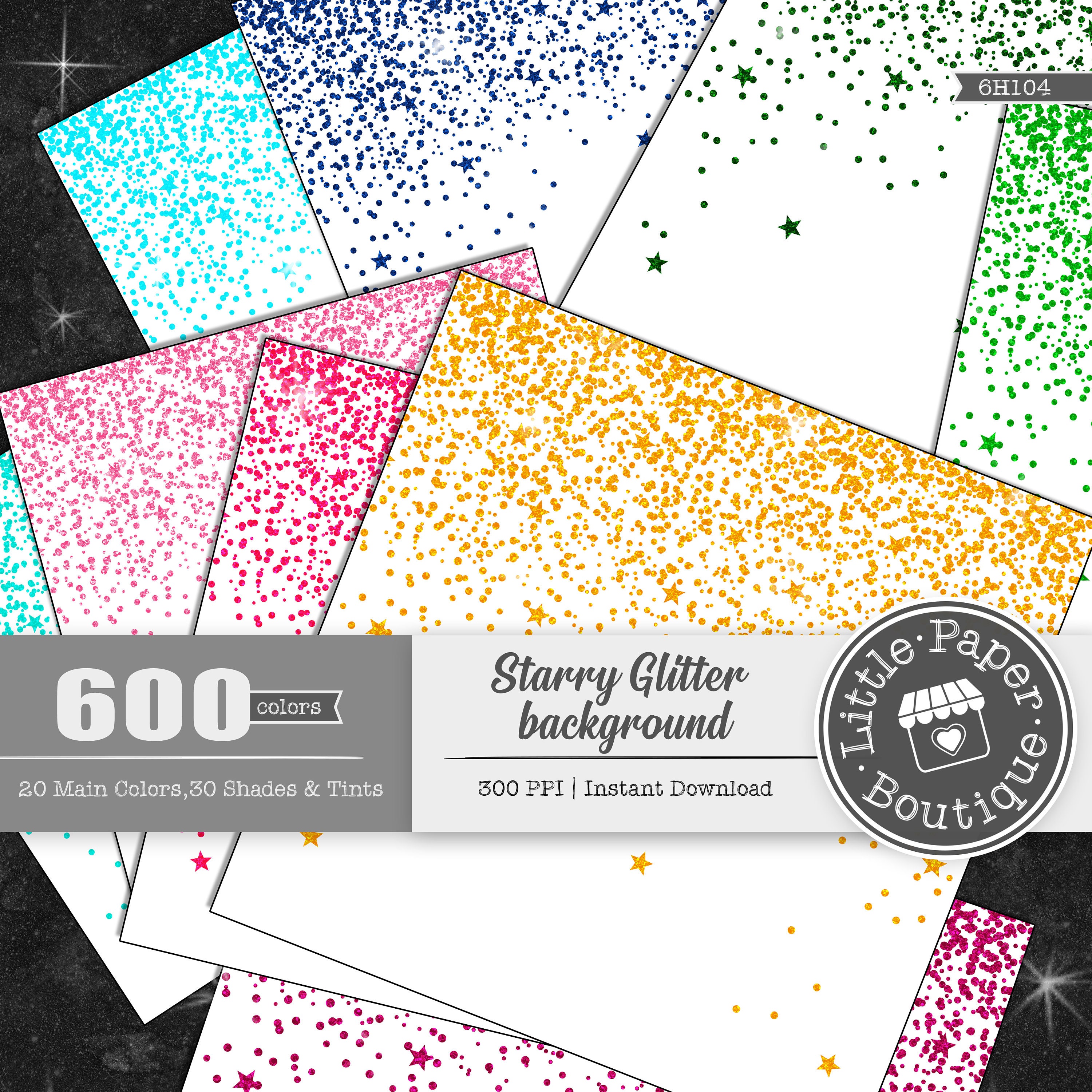 600pcs Glitter TRANSPARENT Background Digital Paper Pack - Etsy