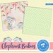 Baby Boy Digital Paper, Baby Shower Scrapbook, Blue & Grey Elephant ...