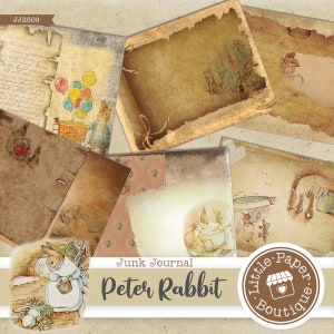 Peter Rabbit by Beatrix Potter Digital Junk Journal Kit (FULL KIT) With ...