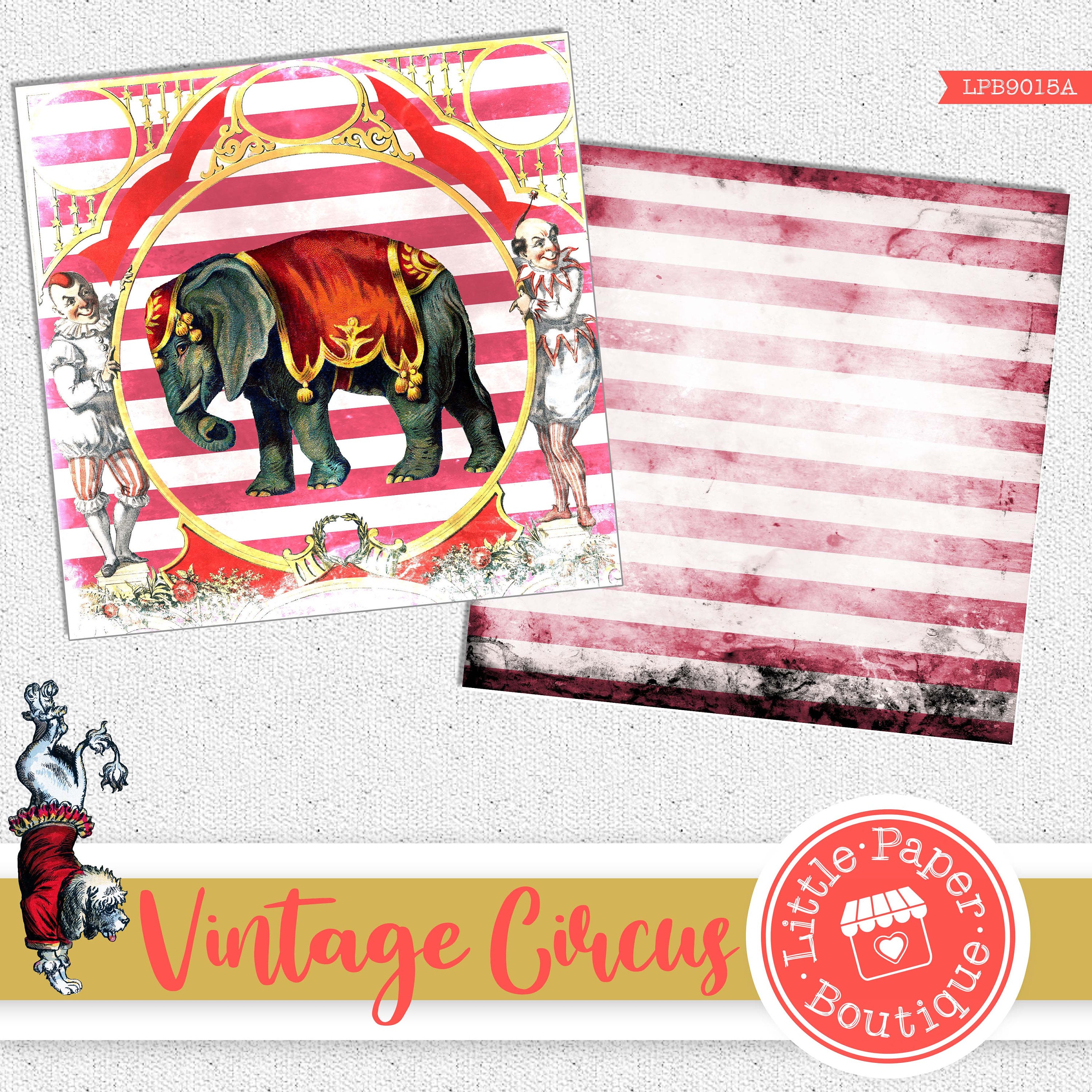Vintage Circus Paper Pack Circus Digital Paper Circus - Etsy