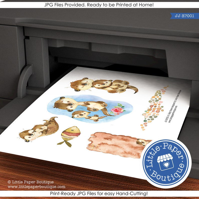 Sea Otters Family Digital Junk Journal Kit (FULL KIT) With Scrapbook ...