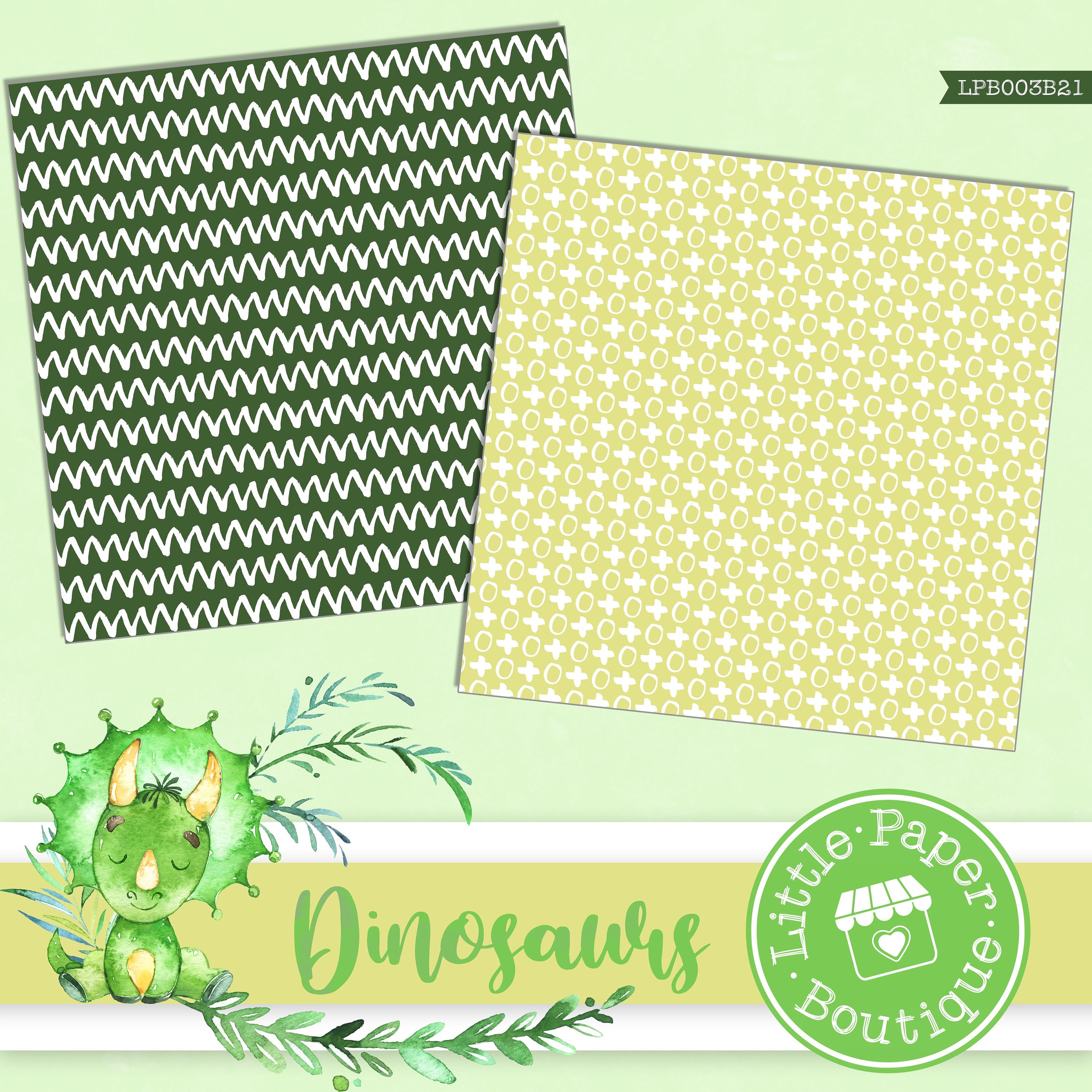 Dinosaurs Digital Paper Dinosaur Scrapbookdinosaur T-rex - Etsy