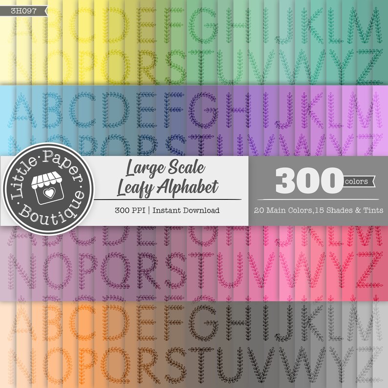 Alphabet Pattern Letters ABC Digital Paper Set Rainbow Colours - Etsy