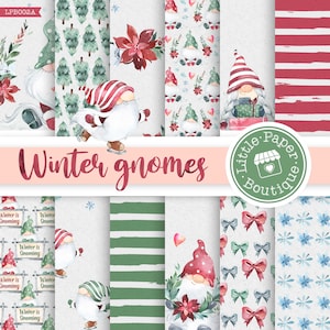 Watercolor Gnome, Valentines Gnomes, Gnomes in Love, Scandinavian ...