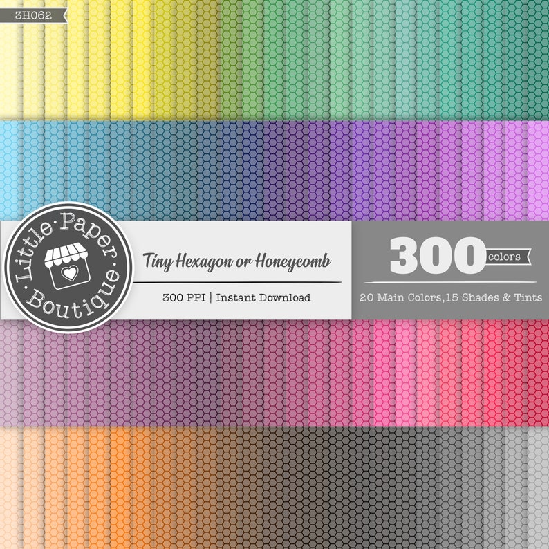 Rainbow Honeycomb Digital Paper Set Honeycomb Paper Rainbow | Etsy