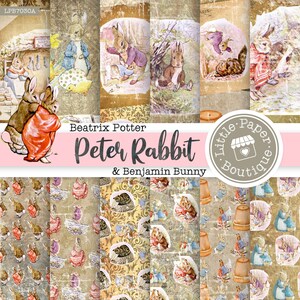 Peter Rabbit Paper Pack,beatrix Potter, Digital Paper, Printable Paper ...