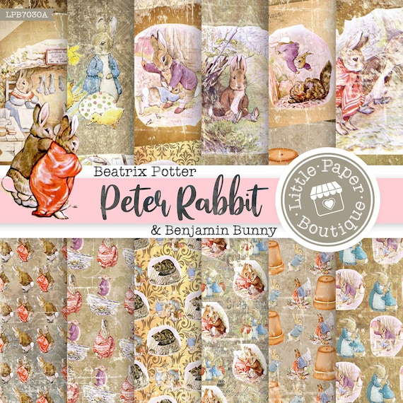 Peter Rabbit Paper Packbeatrix Potter Digital Paper - Etsy