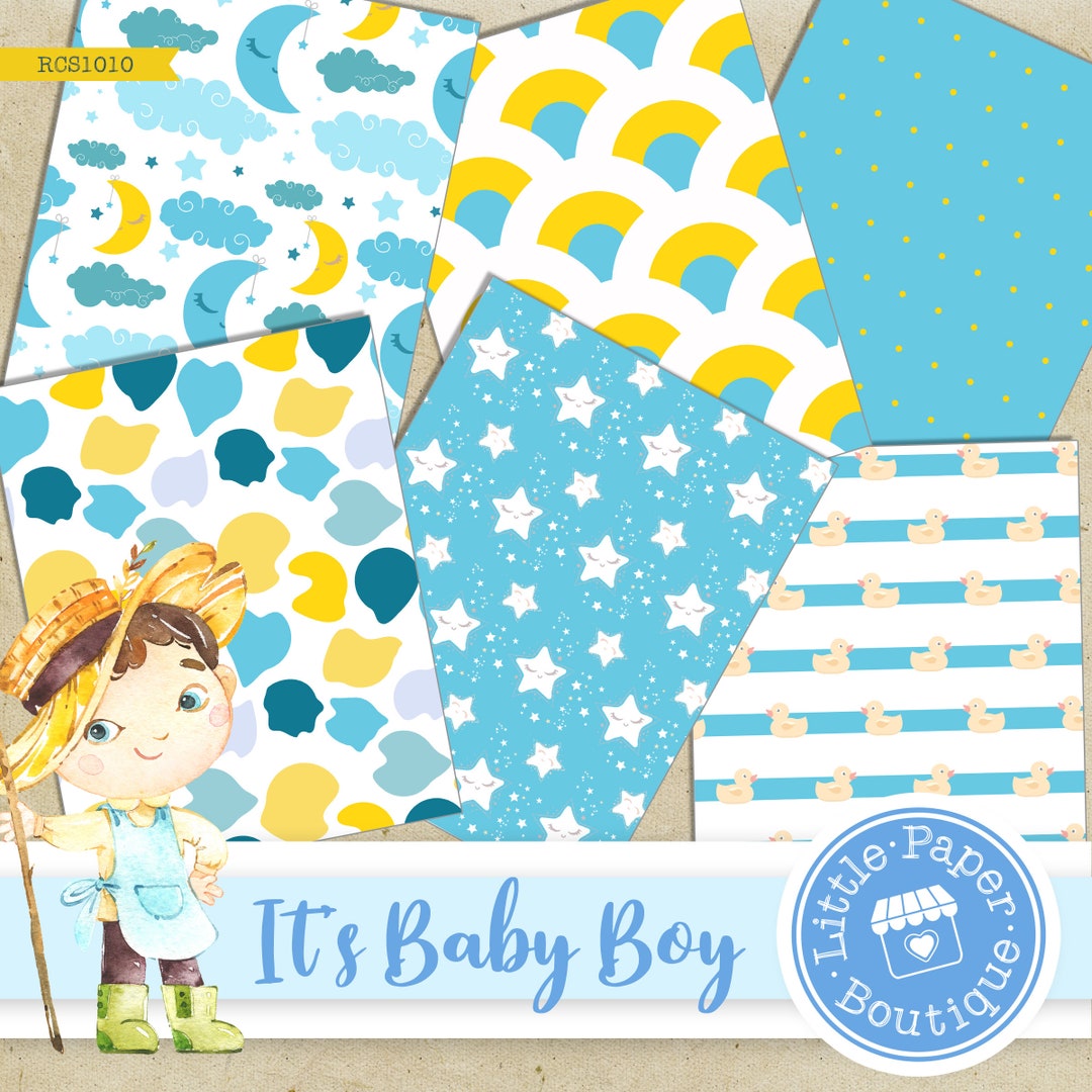 SEAMLESS A4 Letter Cloud Digital Paper,baby Blue Clouds Digital Paper ...