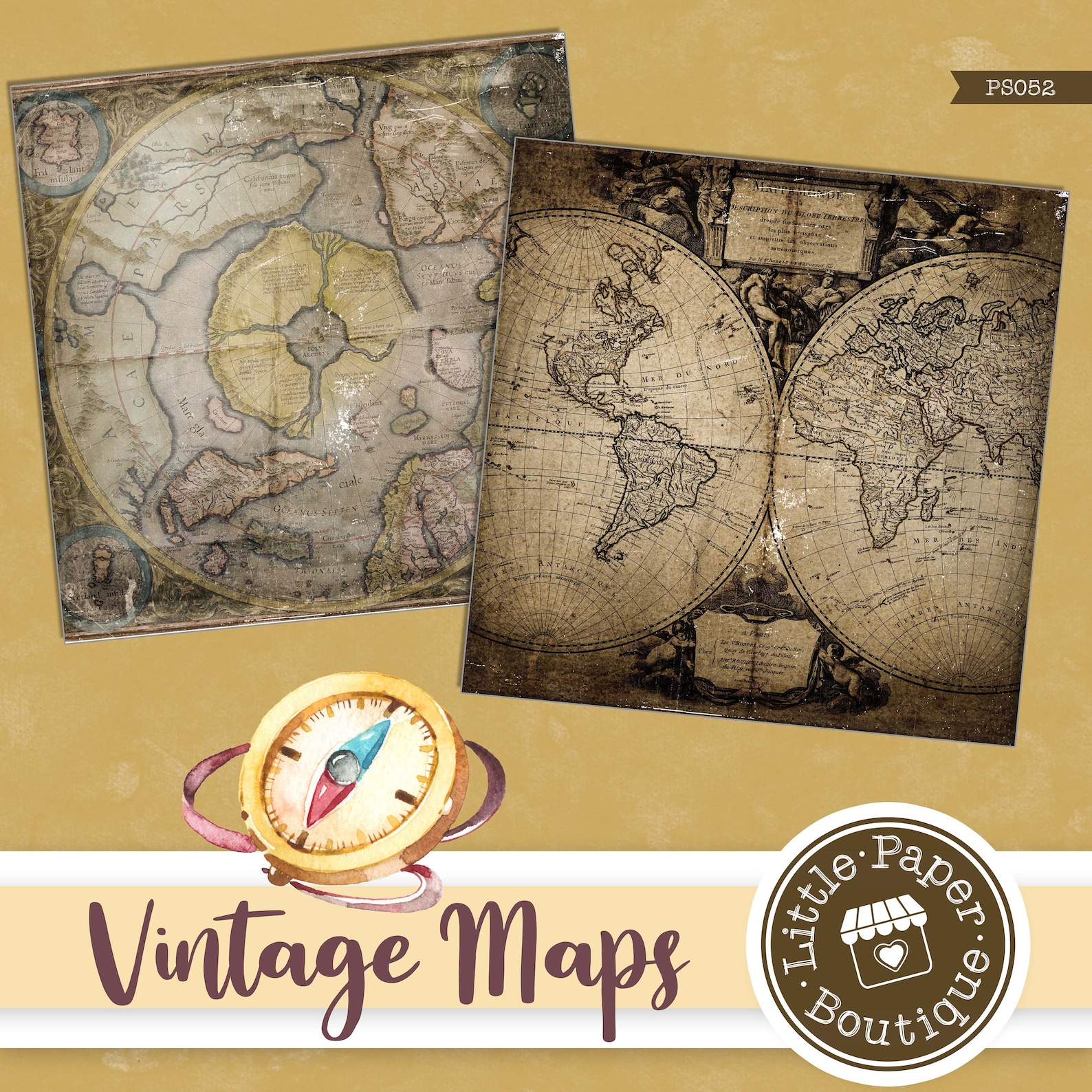 Digital Antique Map Printable Antique Old Map Double - Etsy