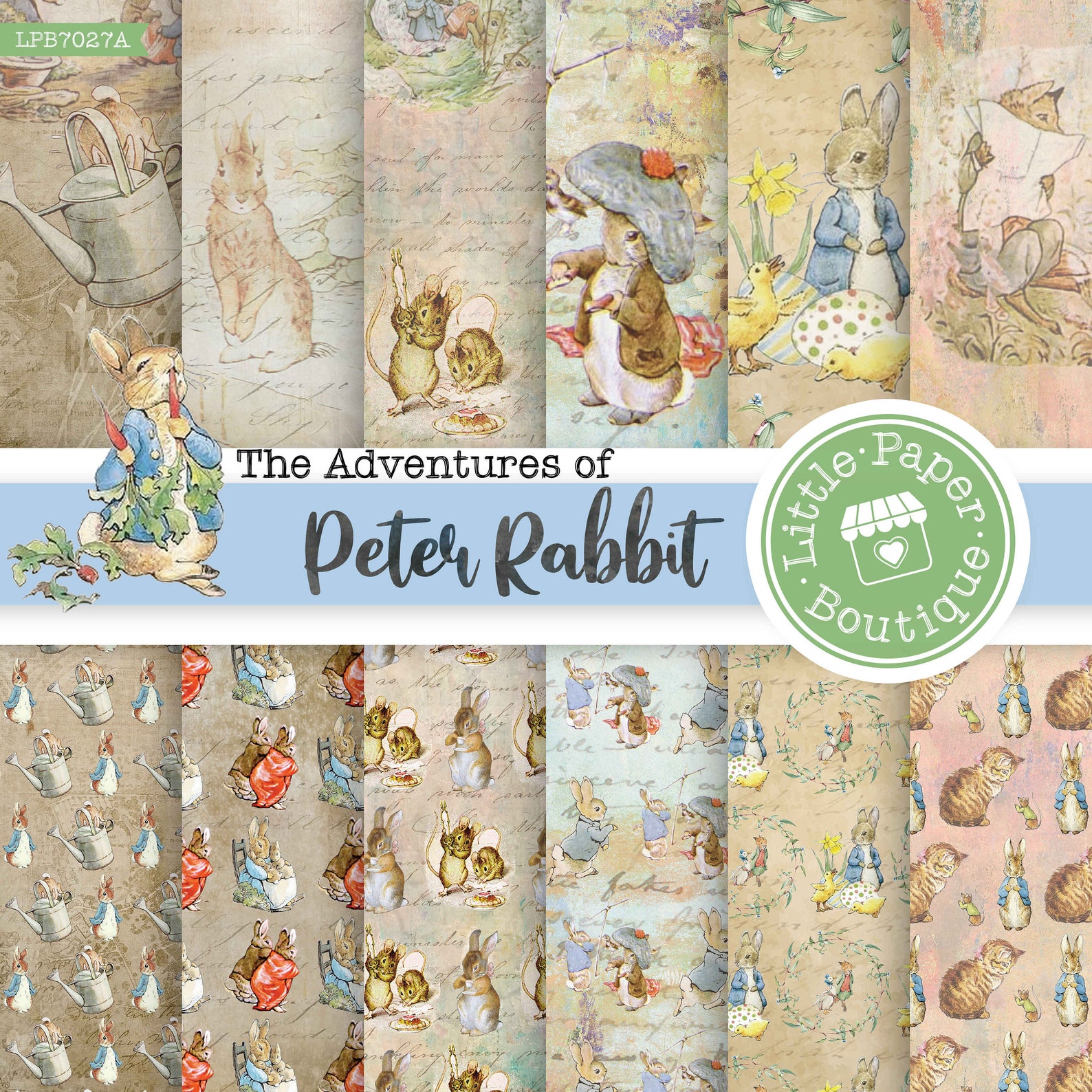 Peter Rabbit Paper Pack Beatrix Potter Digital Paper | Etsy