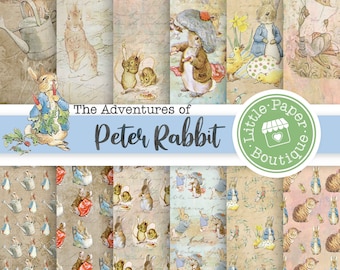 Peter Rabbit Paper Pack, Beatrix Potter, Digital Paper, Printable Paper ...