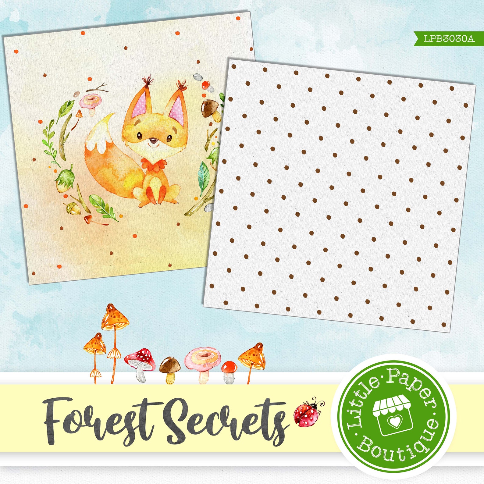Forest Animals Digital Papers Foxes Digital Papers Digital - Etsy